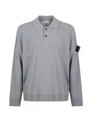 Stone Island Logo-patch Polo Shirt - Grey