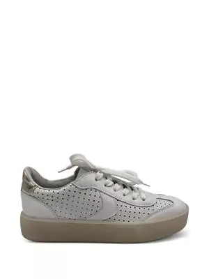 VOILE BLANCHE Perforated Leather Low-top Sneakers - White