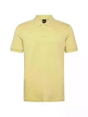 BOSS Logo-patch Stretch Polo Shirt - Yellow