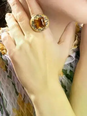 ANDREOLI Citrine And Diamond Ring