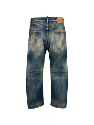 Dsquared2 Bow-leg Jeans With Distressed Detailing
