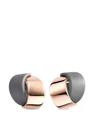 Vhernier Curved Design Earrings In 18k Rose Gold - Pink