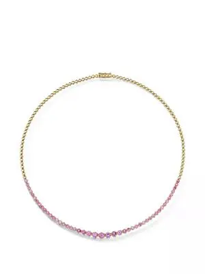 JENNIFER MEYER Sapphire Tennis Necklace - Gold