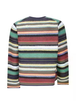 Sacai Striped Wool-blend Sweater