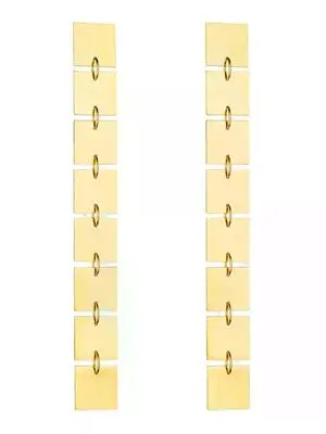 CADAR 18k Yellow Square Plaque Drop Earrings - Gold