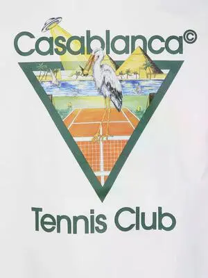 Casablanca Tennis Club Icon Graphic-print T-shirt - White