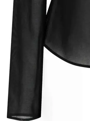 AMOMENTO Sheer Slim-fit Shirt