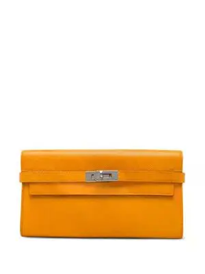 Hermès 2014 Epsom Kelly Longue Wallet Long Wallets - Orange