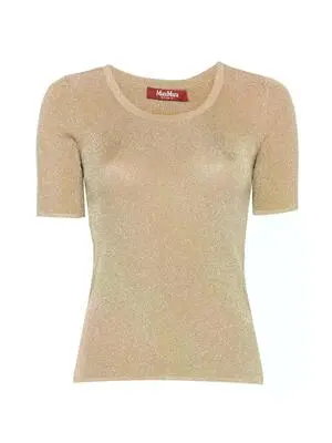 Max Mara Scoop-neck T-shirt - Gold