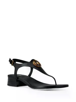 Michael Kors Mckenzie Logo-plaque Sandals - Black