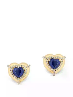 Goshwara G-one Sapphire And Diamond Earrings - Gold