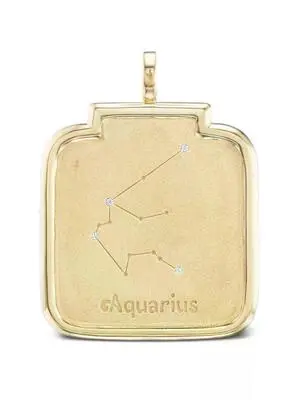 Sorellina 18k Yellow Diamond Aquarius Zodiac Pendant