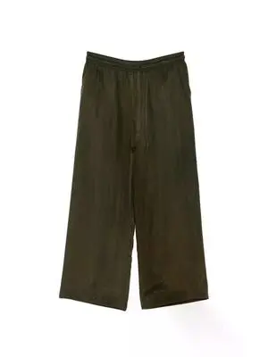 ZIGGY CHEN Drawstring-waist Wide-leg Trousers - Green