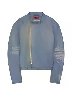 424 Bleached-effect Leather Jacket