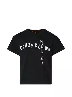 CRAZY CLOWN L.A. Ghost Of Love Logo-patch Cotton T-shirt - Black