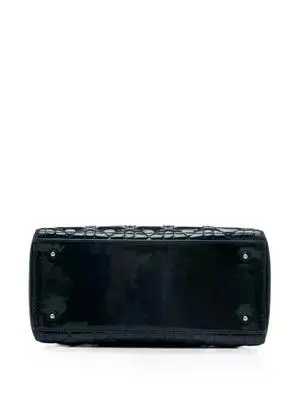 Dior 2010 Medium Patent Cannage Lady Satchel - Blue