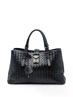 Bottega Veneta 2012-2026 Small Nappa Intrecciato Roma Satchel - Black