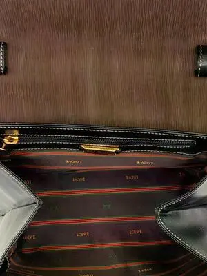 Loewe Bicolor Leather Velazquez Twist Top Handle Bag