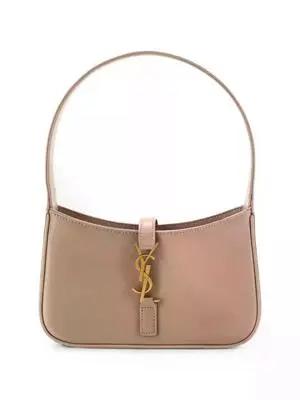 Saint Laurent Le 5 A 7 Hobo Leather Mini Shoulder Bag - Neutrals