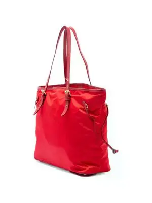 Prada Saffiano Trimmed Tessuto Tote Bag