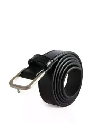 Saint Laurent Minimal Thin Belt In Smooth Leather