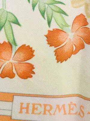 Hermès 2000s Floral-print Scarf