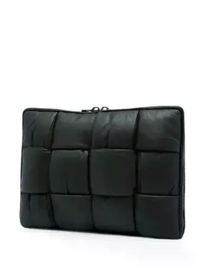 Bottega Veneta 2012-2026 Maxi Nappa Intrecciato Padded Laptop Case Business Bag - Green
