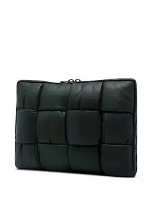 Bottega Veneta 2012-2026 Maxi Nappa Intrecciato Padded Laptop Case Business Bag - Green