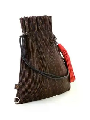 LOUIS VUITTON Explorer Pleated Monogram Canvas Mm Shoulder Bag