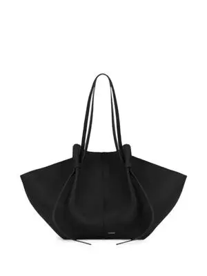 Yuzefi Large Mochi Pebble-grain Leather Tote Bag - Black