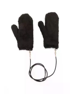 Max Mara Ombrato Leather-strap Gloves