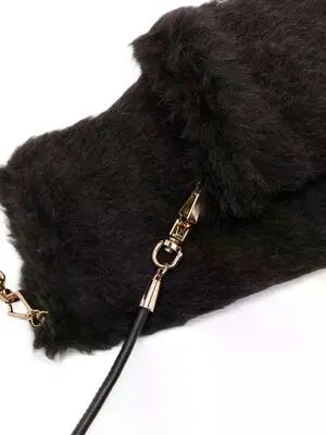 Max Mara Ombrato Leather-strap Gloves