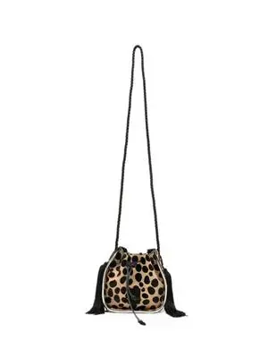 FORTE_FORTE Tassel-detail Leopard-print Shoulder Bag