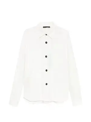 Harris Wharf London Button-up Shirt Jacket - White