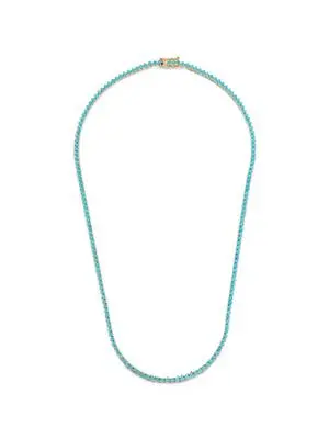 JENNIFER MEYER Turquoise Three-prong Necklace - Gold