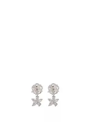 ZYDO Diamond Double Flower Earrings