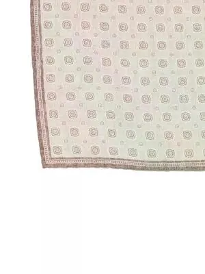 Eleventy Geometric-print Pocket Square - Neutrals