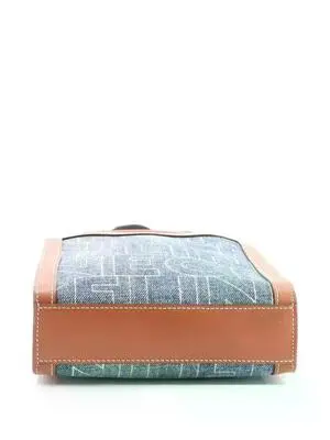 Celine Vertical Cabas Printed Denim With Leather Mini Tote Bag