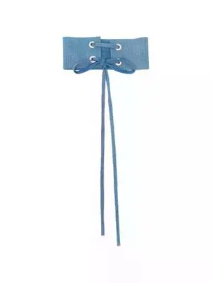 MANOKHI Denim-effect Choker Necklace