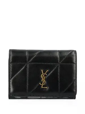 Saint Laurent Jamie Slim Tri-fold Wallet In Lambskin - Black