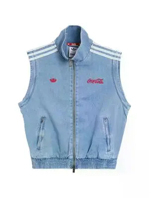 Adidas X Coca-cola Firebird Reg Logo-embroidered Denim Jacket