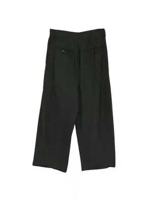 ZIGGY CHEN Pleated Detail Belt Loops Trousers - Green