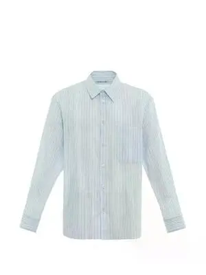 SOLID HOMME Striped Cotton Shirt - Blue