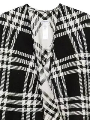Burberry Check Frayed Cape - Black