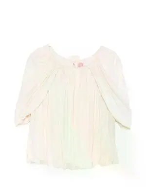 FETICO Gathered Short-sleeve Blouse