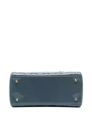 Dior Patent Cannage Lady Satchel - Blue