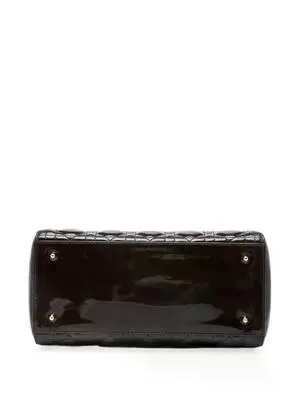 Dior 2010 Medium Patent Cannage Lady Satchel - Purple
