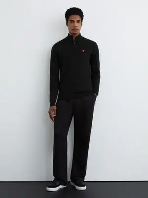 REISS F1 Team Racing Wool Half-zip Jumper