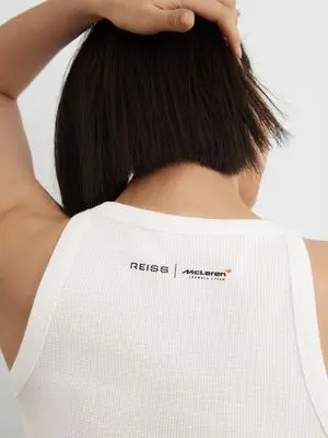 REISS Mclaren F1 Team Racing Speedmark Waffle Vest - White