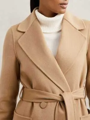 REISS Wool-blend Double-breasted Coat